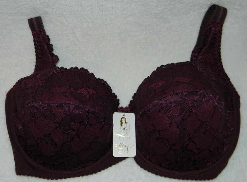 Handmade Plum Lingerie Set Plus Size Bra Set Underwear Set Etsy