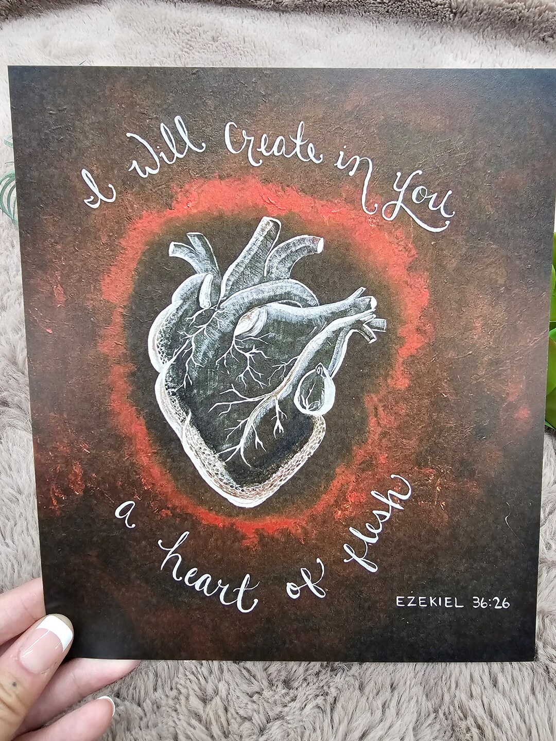 Anatomical Heart PRINT - Bible Verse Art - Etsy