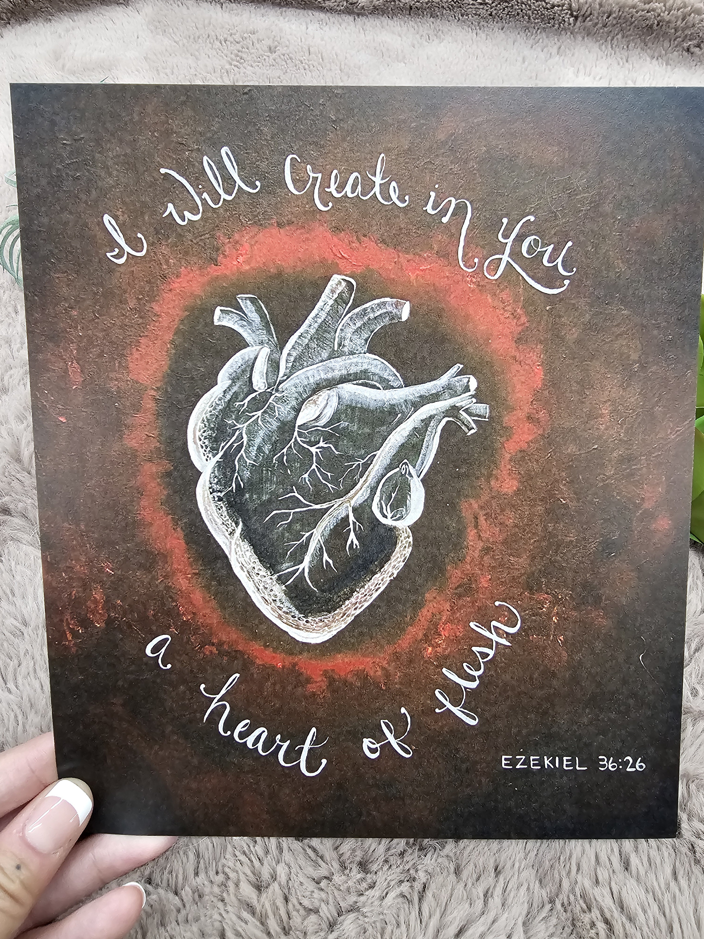 Anatomical Heart PRINT - Bible Verse Art - Etsy