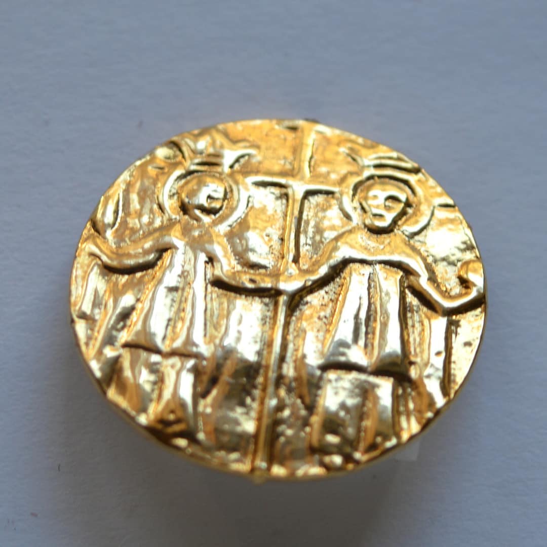 St. Constantine & St Helen Greek Byzantine Coin Charm - Etsy