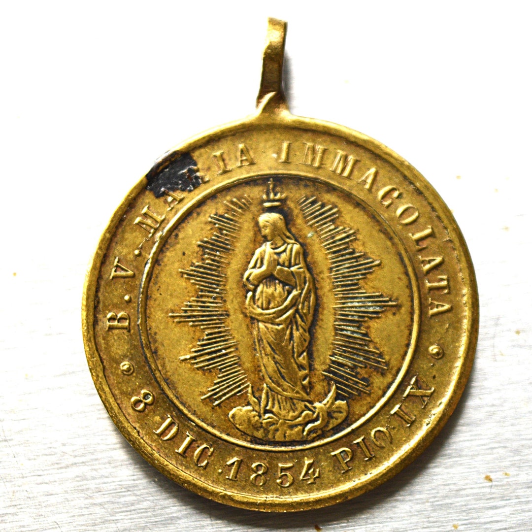 1854 Pope Pius IX Immaculate Conception Dogma Pope Leone XIII Antique ...