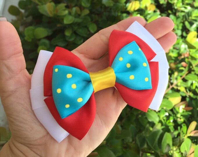 Roger Rabbit Bow Tie, Yellow Polka Dot Blue Bowtie Pre-tied for All ...