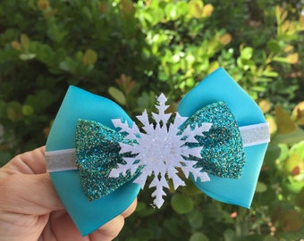 Frozen Elsa Snow Queen Bottle Cap Layered Hair Bow - Etsy