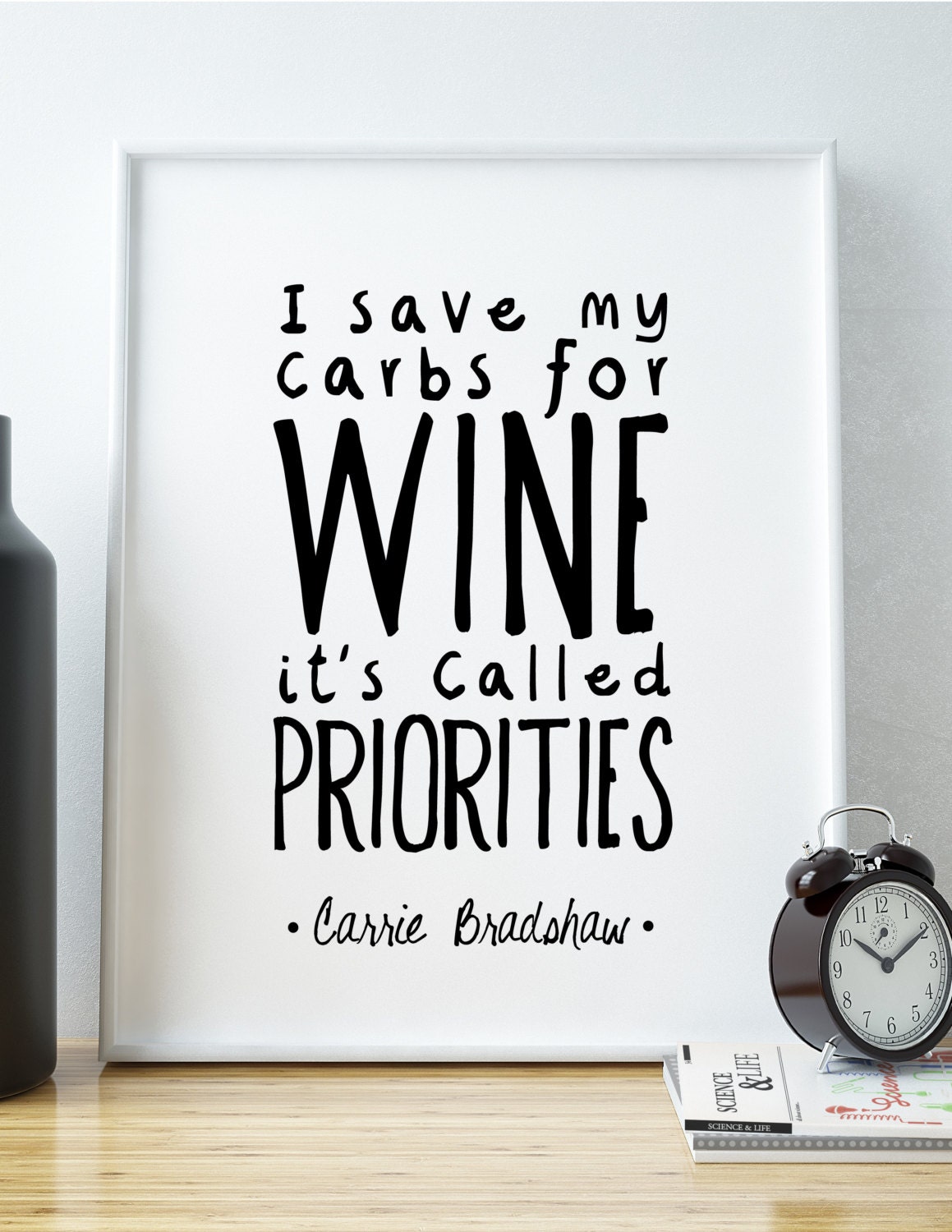 Printable Art I Save My Carbs For Wine Sex In The Etsy