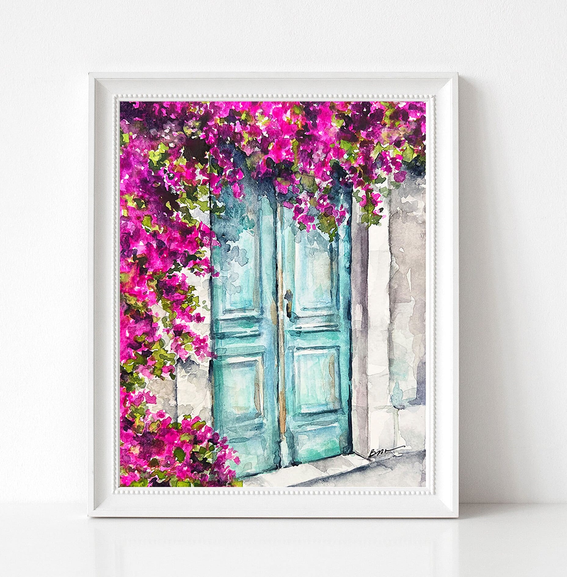 Doorway Watercolor Print. European Doorway Art. - Etsy