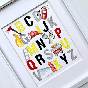 READY TO SHIP Firefighter Abcs. Firefighter Alphabet. Alphabet Nursery ...