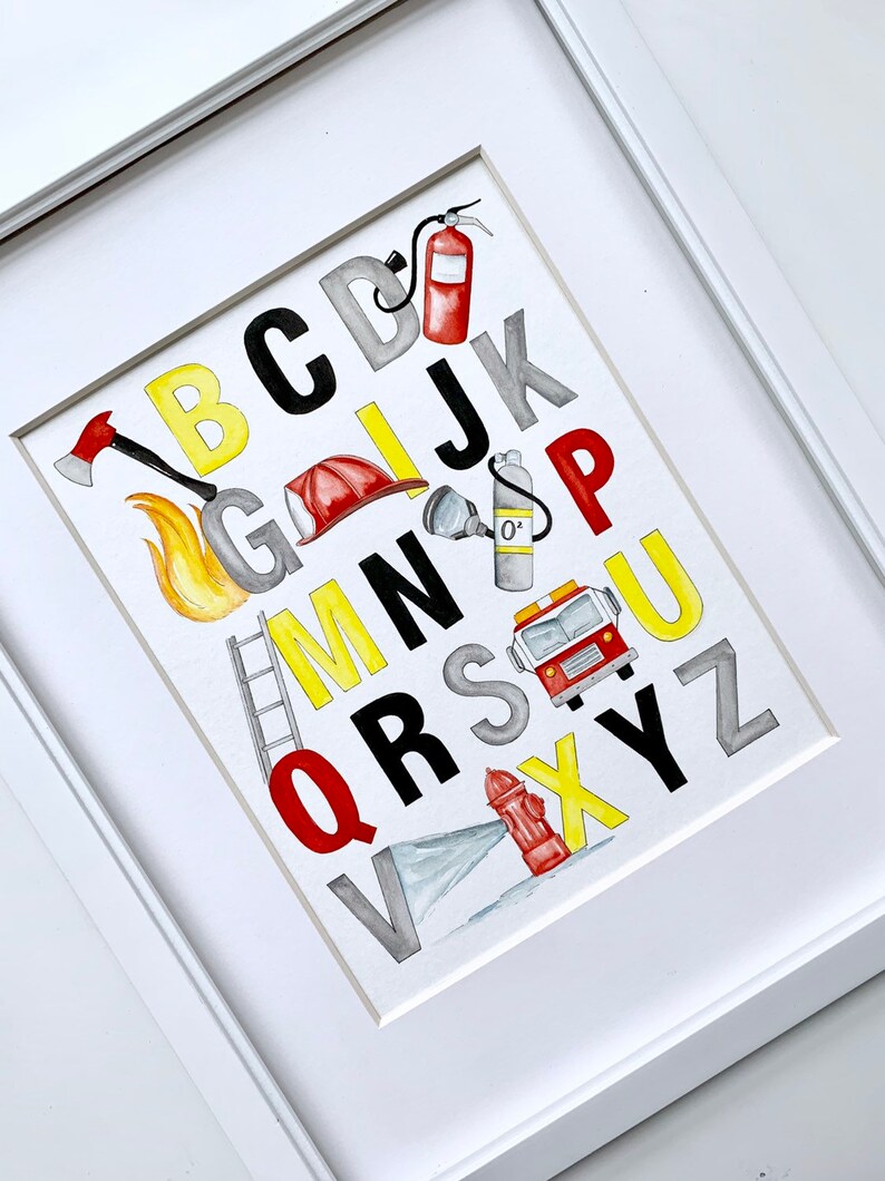 READY TO SHIP Firefighter Abcs. Firefighter Alphabet. Alphabet | Etsy