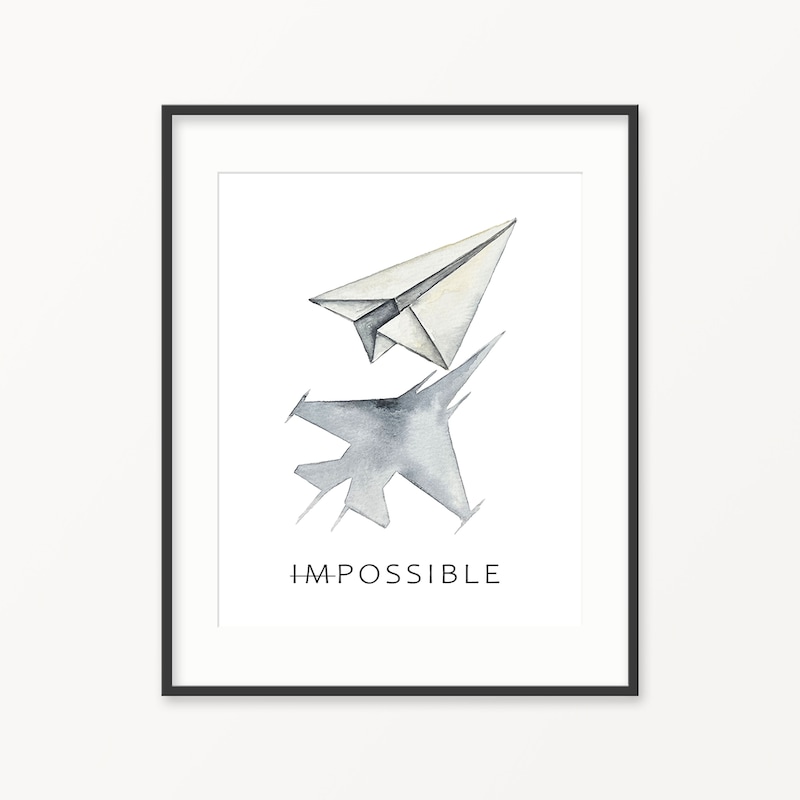 Paper Plane Wall Art - Etsy