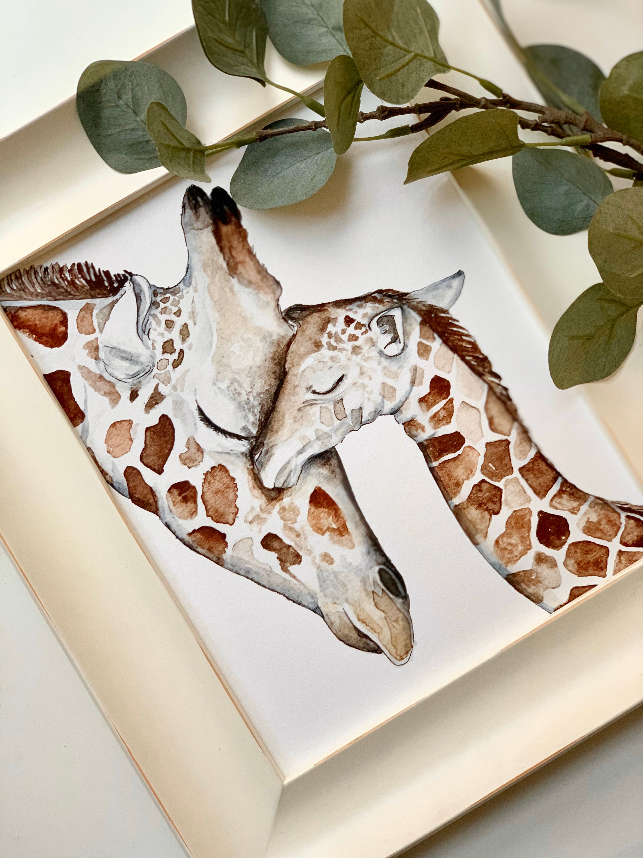 Giraffe Nursery Decor. Giraffe Wall Art. Giraffe Watercolor. | Etsy