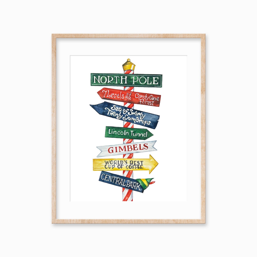 Christmas Signpost. Elf Wall Art. Christmas Elf Decor. - Etsy