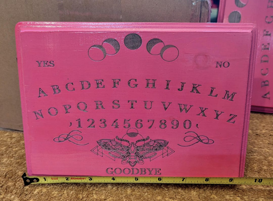 Pink OUIJA Board (lunar Moth//med 9"x6.75") - Etsy