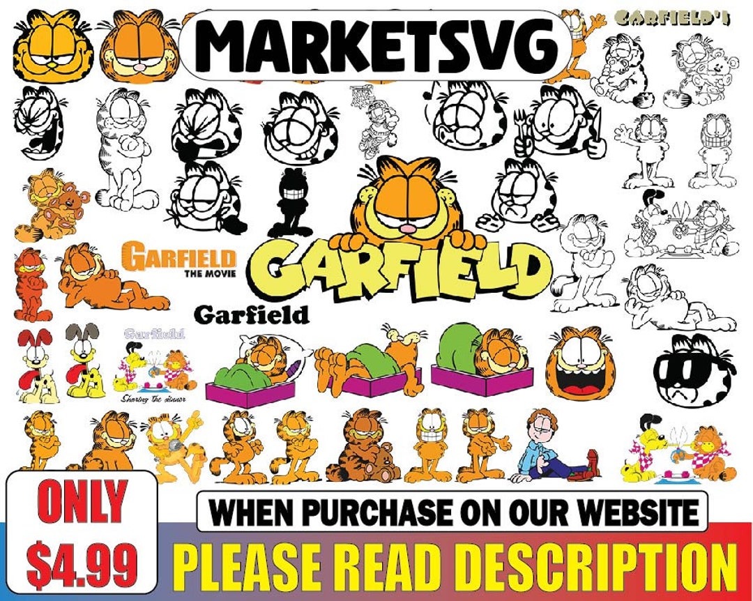 Bundle 49 Files Garfield Bundle Svg Garfield Svg Odie Svg - Etsy