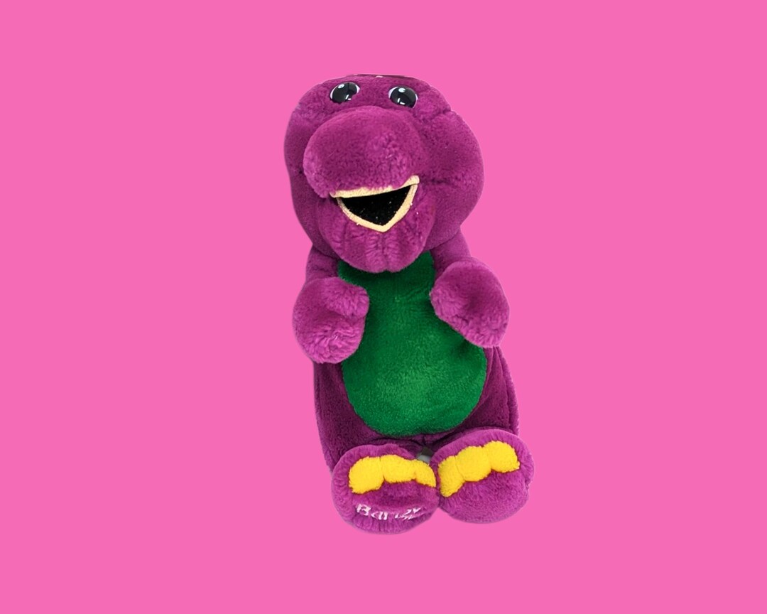 Vintage 1990's Small Barney Plushie - Etsy