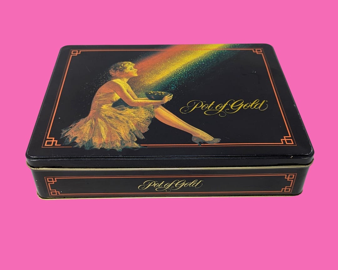 Vintage 1990's Pot of Gold Chocolate Tin Box - Etsy