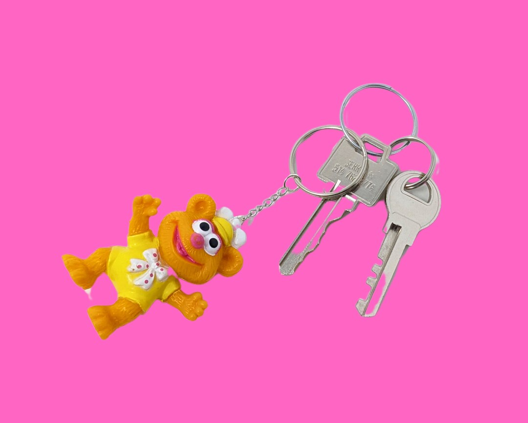 Handmade, Upcycled the Muppets Baby Fozzie Bear Toy Keychain - Etsy