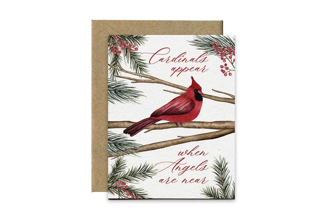 Cardinal Sympathy Loss Grieving / Grief Blank Greeting Card blank ...