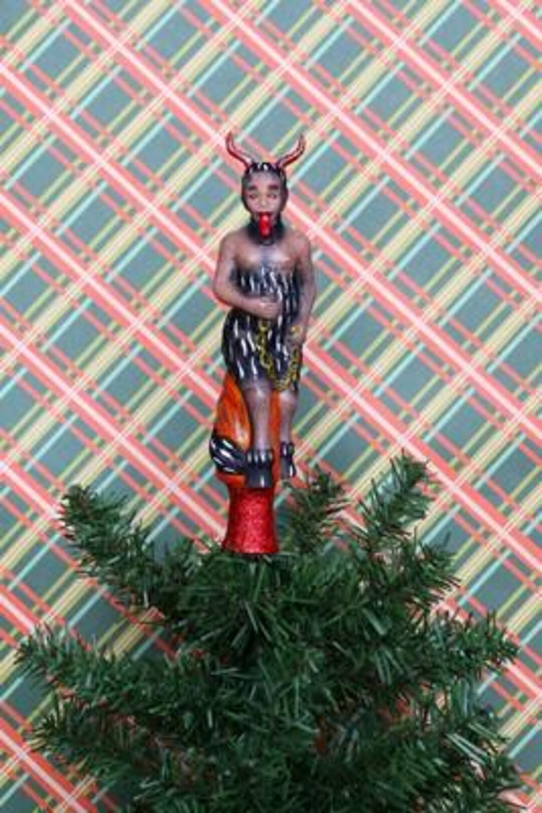 Krampus Tree Topper Glass Cody Foster Amazing!!! - Etsy