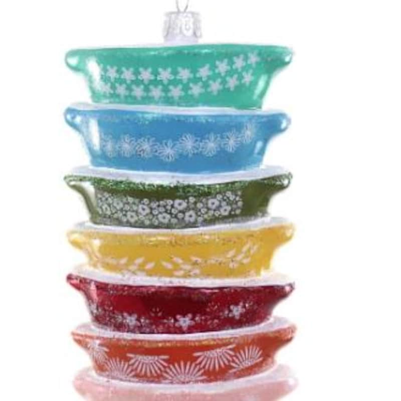 Miniature Pyrex Bowl Stack Ornament - Etsy