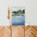 Lake Painting Lakeside Scene Landscape Artwork Lakefront Cabin Art ...