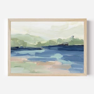 Modern Abstract Painting | "the Lake Cove, No. 2" - Art Print or Canvas ...