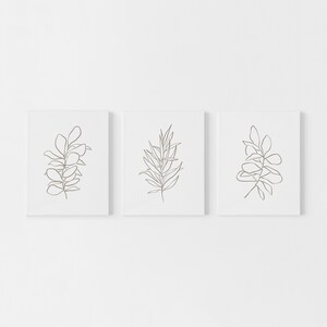 Eucalyptus Print | Silver Dollar Plant Botanical Line Modern Minimalist ...