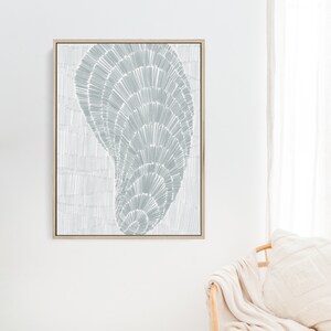 Mussel Seashell Artwork | Modern Coastal Decor Beach Wall Poster for ...