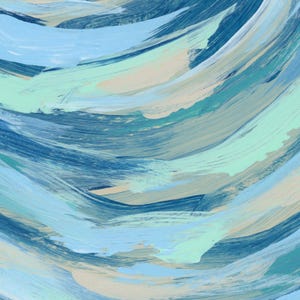 Aqua Quahog Shell Art | Coastal Still‑life Painting for Beach Bedroom ...