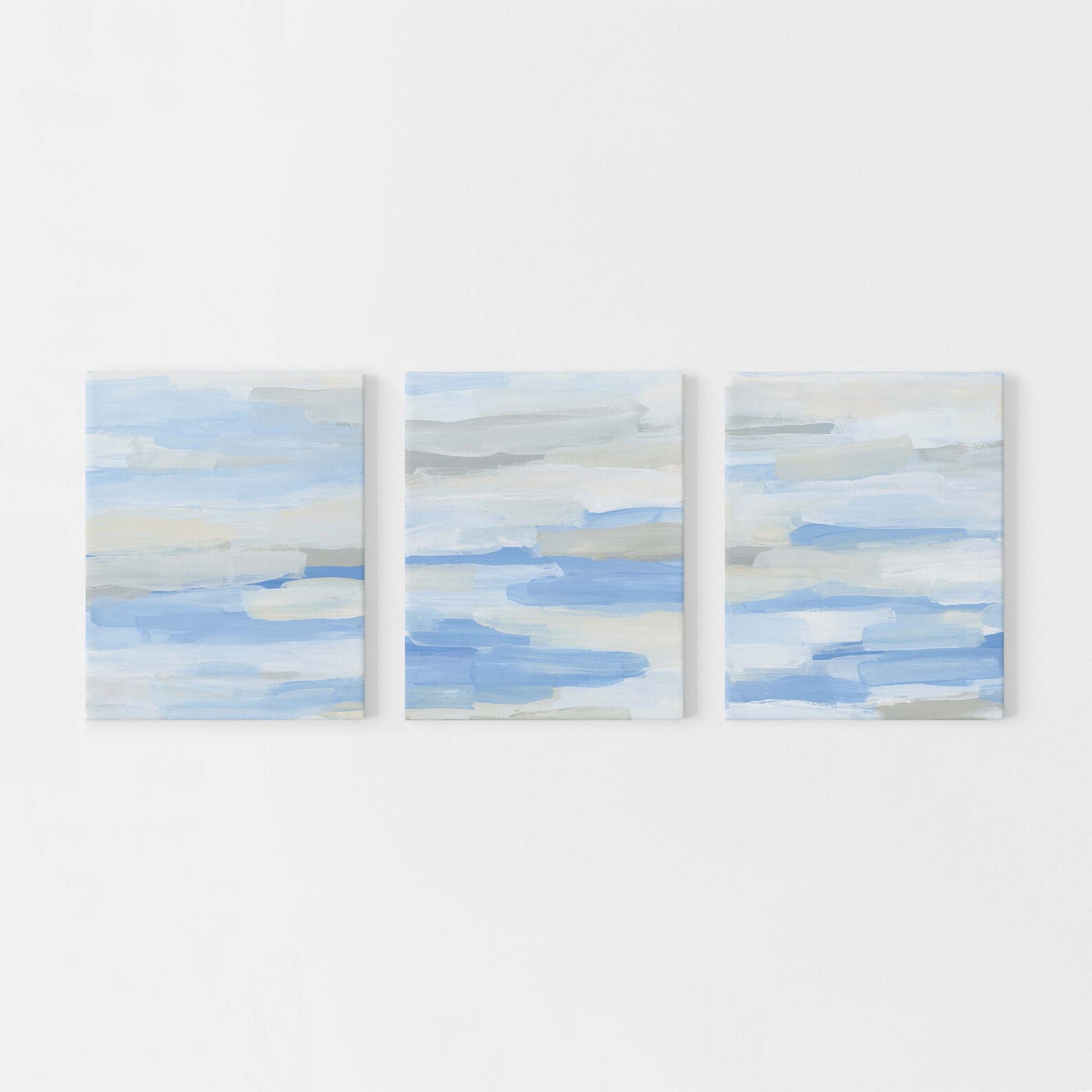 Abstract Ocean Triptych | "downwind" – Set of 3 – Art Prints or ...