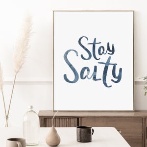 Stay Salty Sign | Ocean-inspired Beach House Decor & Modern Coastal ...