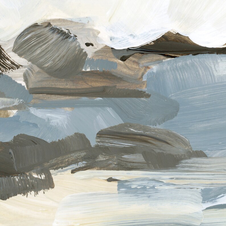 Coastal Wall Art Landscape Seashore Painting Shoreline Art - Etsy