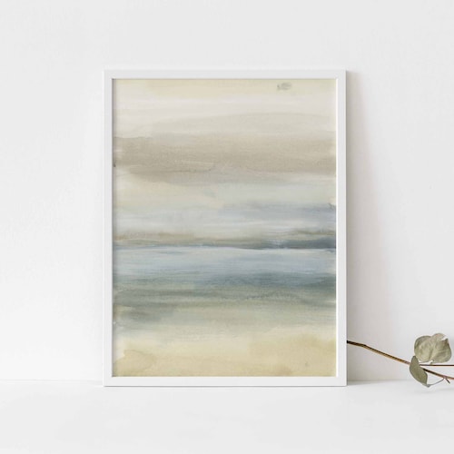 Abstract Lake Art Modern Neutral Wall Decor Lakehouse Artwork - Etsy