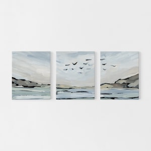 Beachy Seascape Triptych | "over Water" – Set of 3 – Art Prints or ...