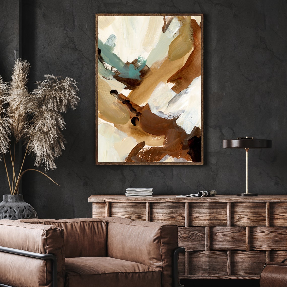 Earth Tone Painting Modern Abstract Art Contemporary Autumn - Etsy