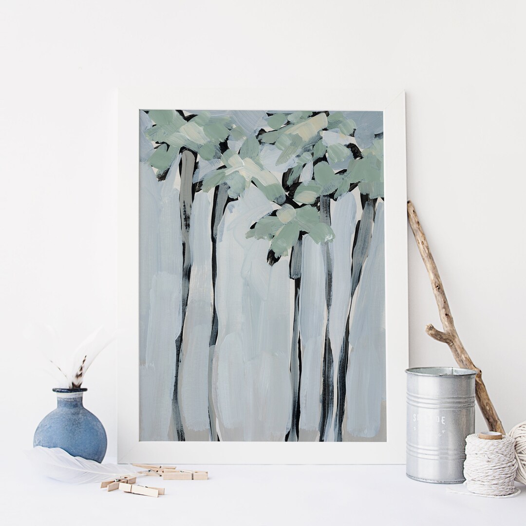 Palm Tree Art Modern Tropical Decor Beach House Art Neutral Coastal ...