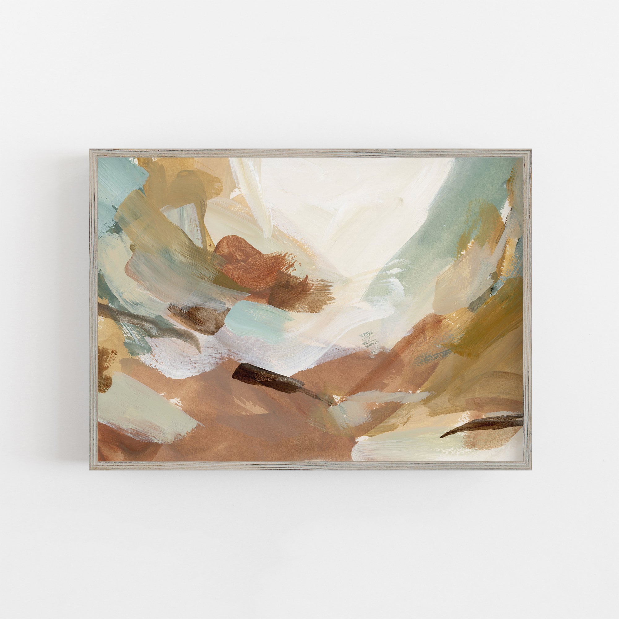Beige, Dusty Rose, and Terracotta Art | Modern Abstract Painting for ...