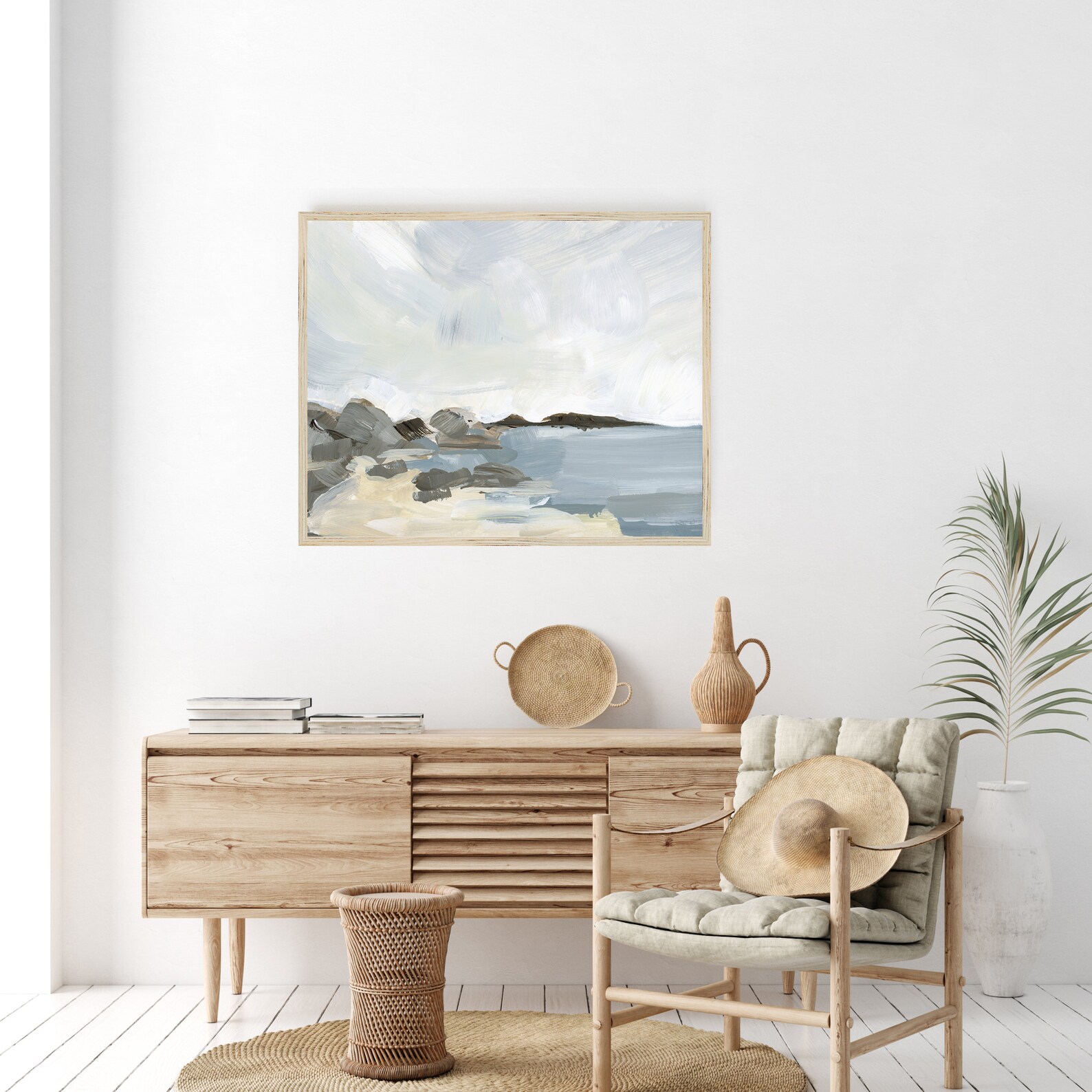 Coastal Wall Art Landscape Seashore Painting Shoreline Art - Etsy