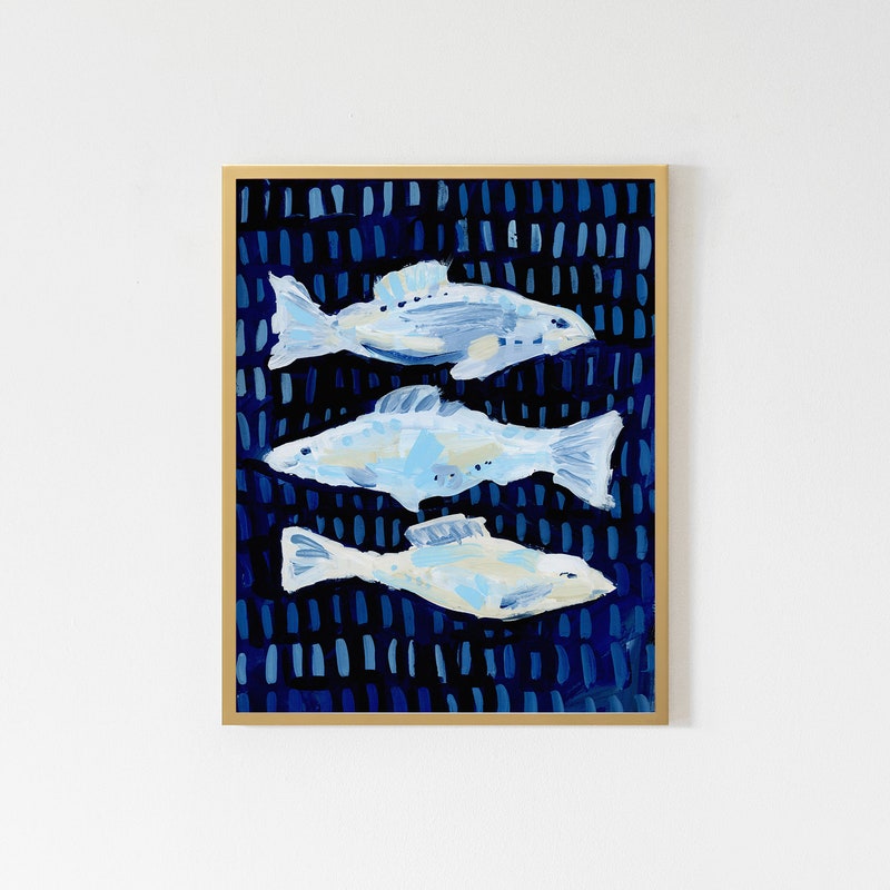 Modern Fish Painting - Etsy
