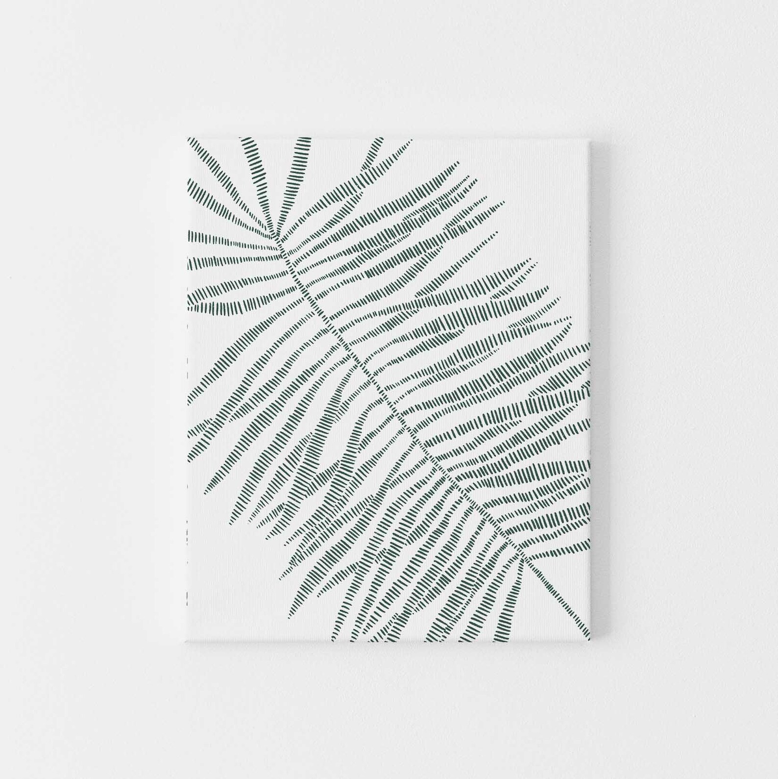Palm Leaf Print | Tropical Decor Palm Frond in Green & White Botanical ...