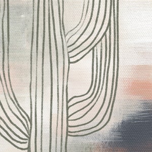 Cactus Print Saguaro Artwork Modern Desert Abstract Trendy Wall Art ...