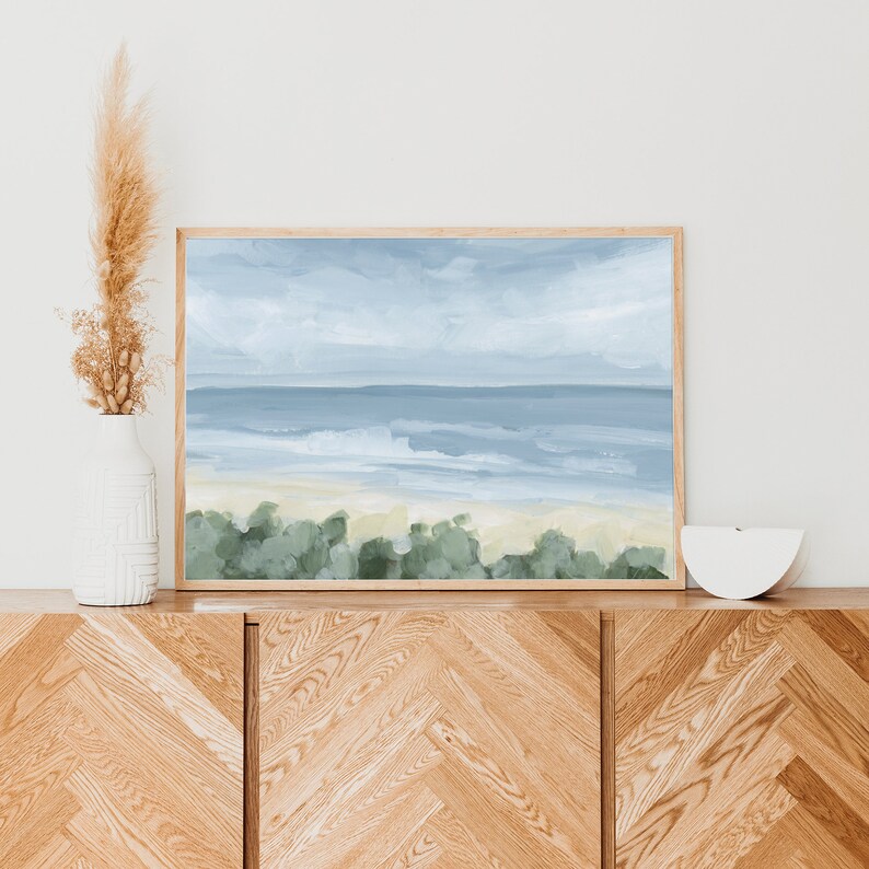 Muted Coastal Beachscape | "ocean Reverie" - Art Print or Canvas - Etsy