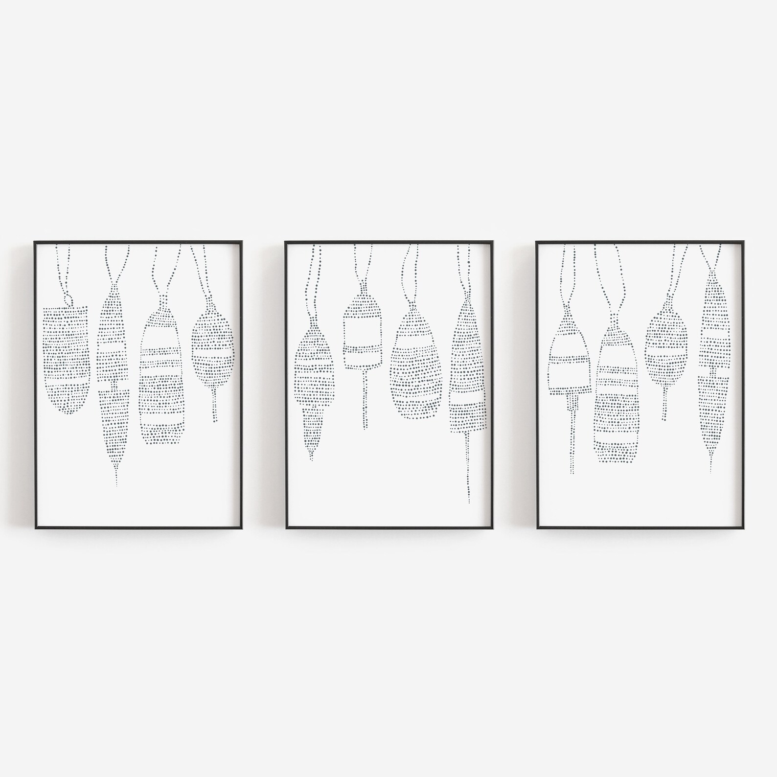 Nautical Wall Decor Buoy Print Set Maritime Sailing Artwork - Etsy