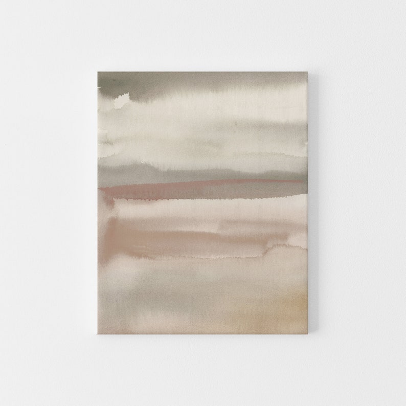 Calming Art Print Modern Watercolor Painting Neutral Modern - Etsy
