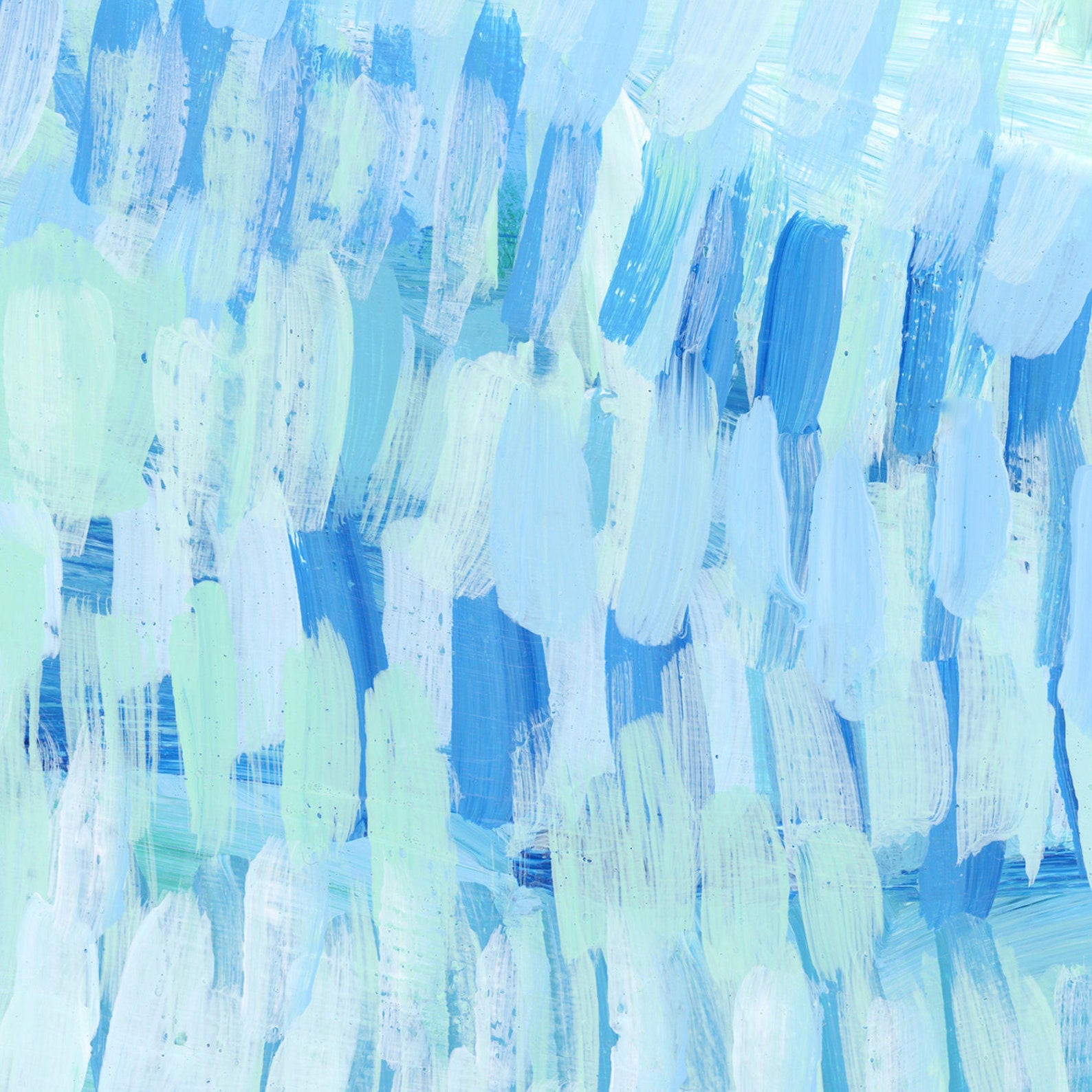 Abstract Aqua Blue Turquoise Underwater Sea Ocean Painting | Modern ...