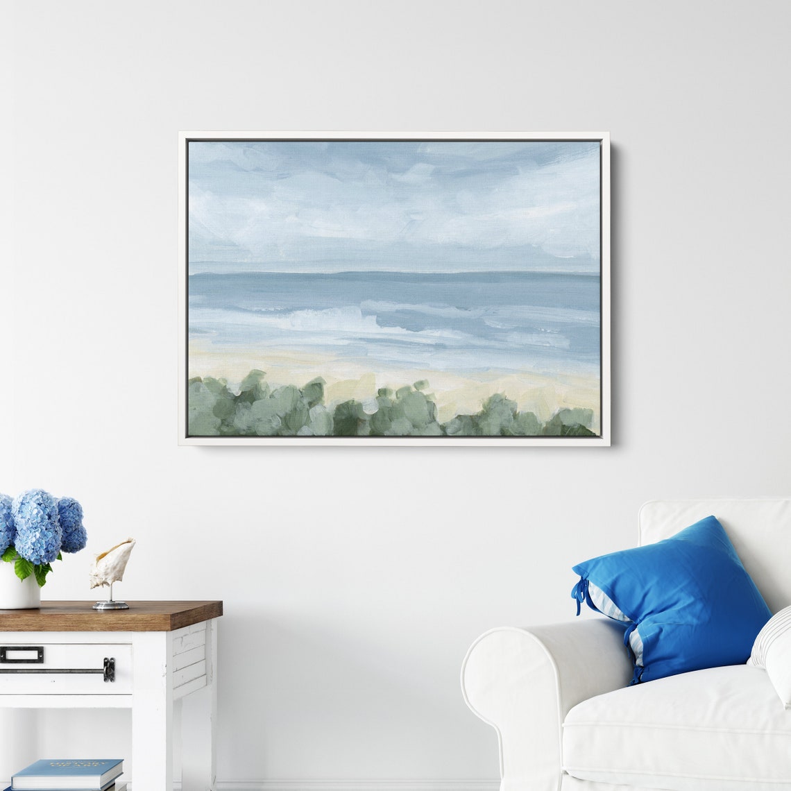 Muted Coastal Beachscape | "ocean Reverie" - Art Print or Canvas - Etsy