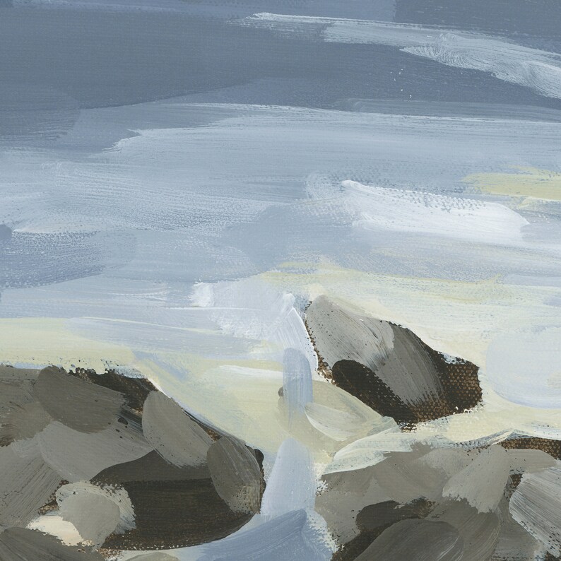 Coastal Painting Seashore View Scene Modern Seascape Beach - Etsy