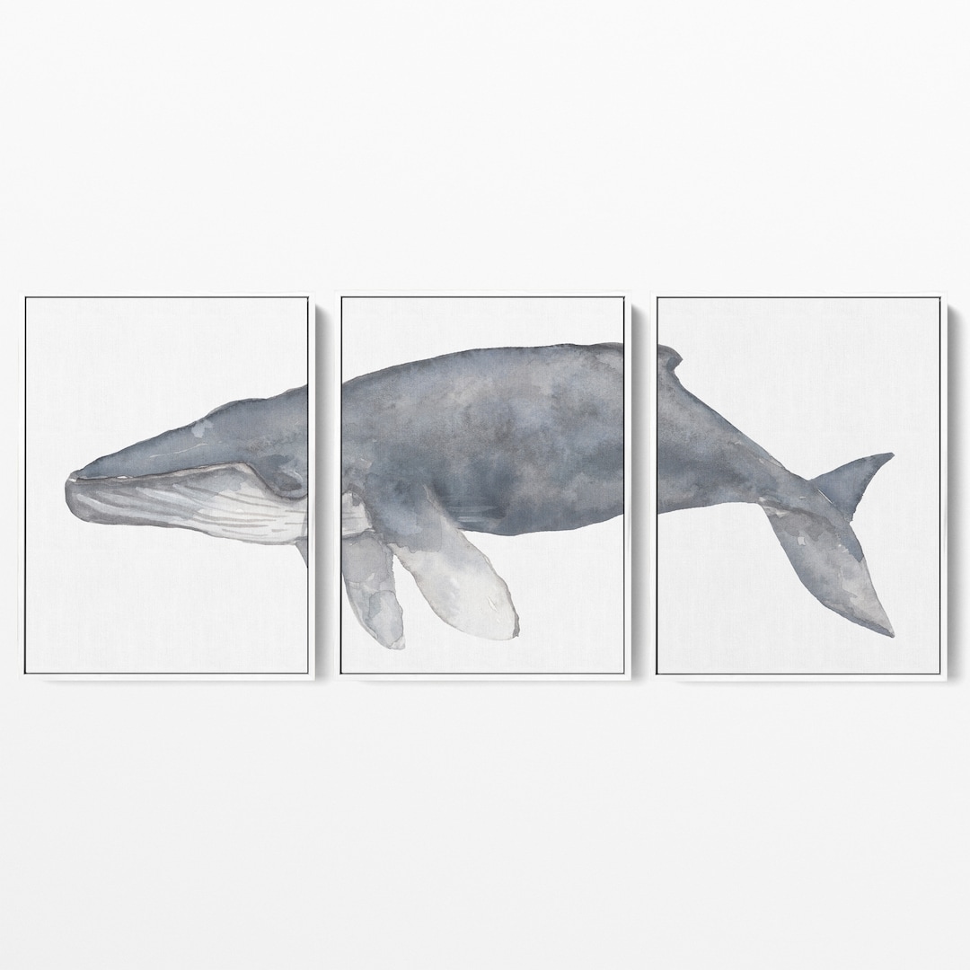 Humpback Whale Art Print Whale Painting Modern Coastal Home Decor ...