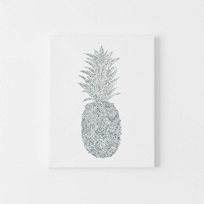 Pineapple Print Large Ananas Poster Modern Minimalist Boho | Etsy
