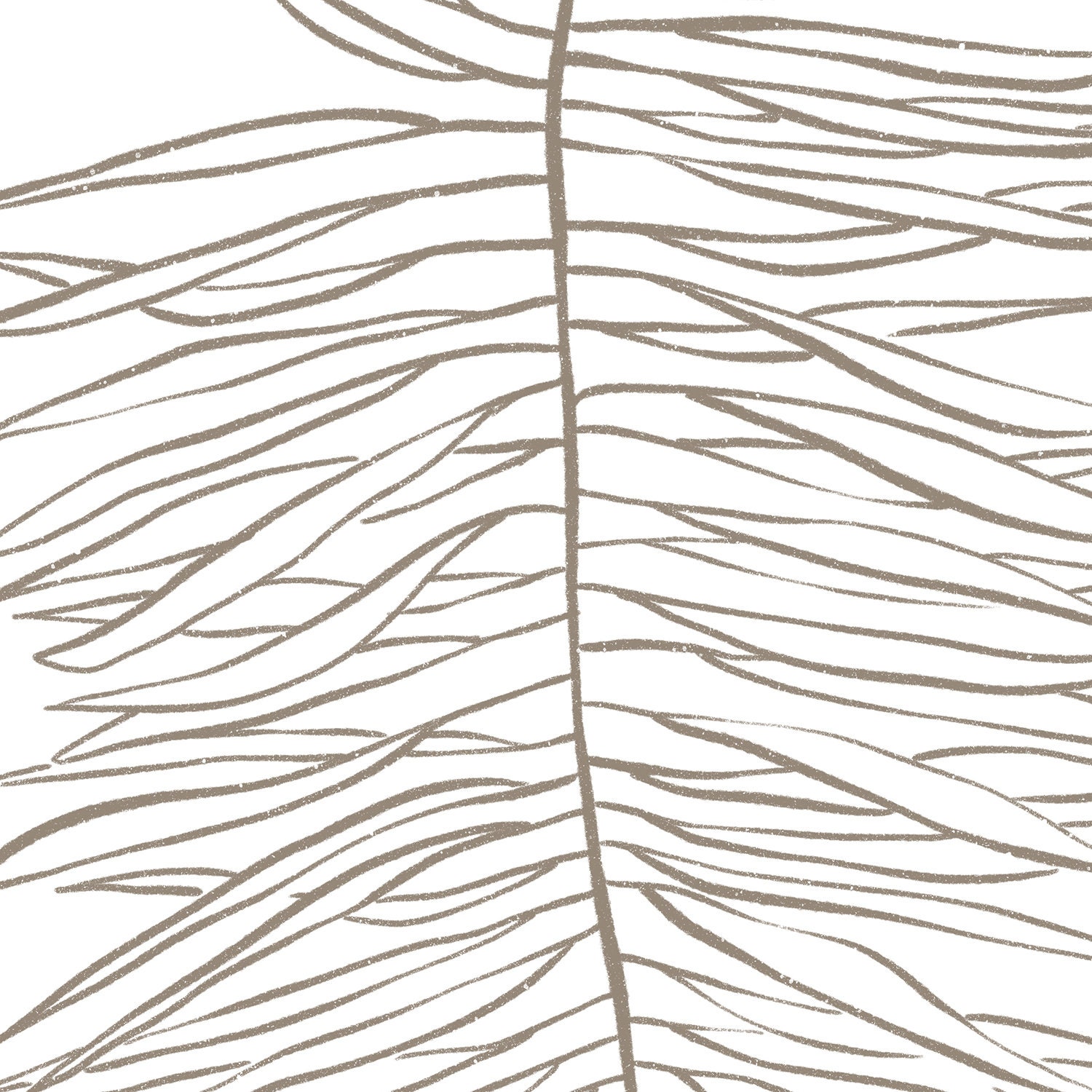 Palm Frond Art Modern Line Drawing Simple Nature Wall Poster - Etsy