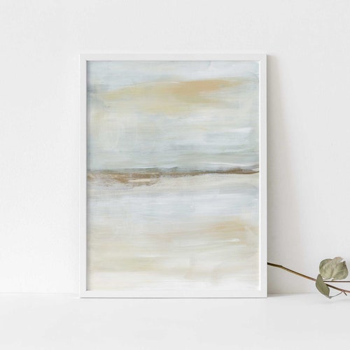 Abstract Lake Art Modern Neutral Wall Decor Lakehouse Artwork - Etsy
