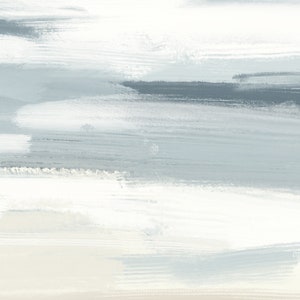 Ocean Painting Modern Beach Decor Neutral Blue Seascape Coastal ...